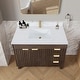 Palos Bath Vanity with Grain Composite Stone Top without Mirror - Bed ...