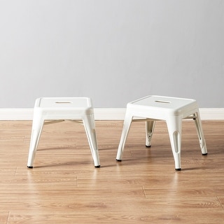 Harper & Hudson Kids Metal Stool - 2 pack White - Bed Bath & Beyond ...