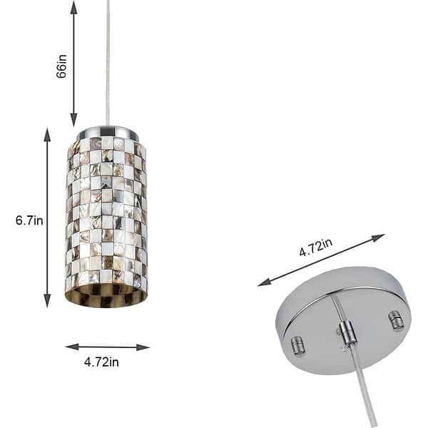 Multi color mosaic glass mini pendants modern shell - Bed Bath & Beyond ...