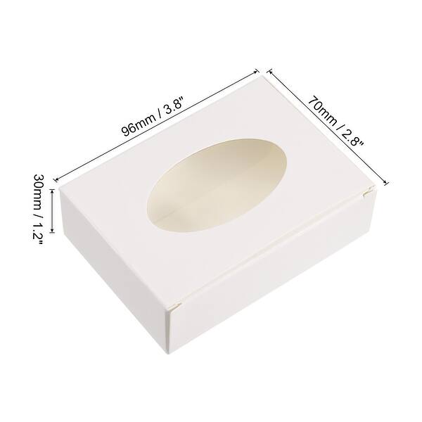 4"x3"x1" Paper Soap Box with Window, 30 Pack Soap Boxes Oval - Bed Bath ...