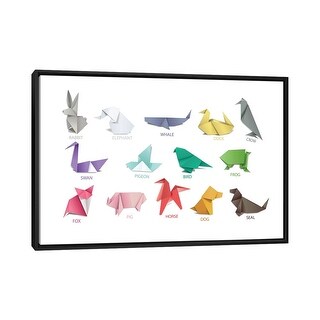 iCanvas "Origami Animals" by Pixy Paper Framed Canvas Print - Bed Bath ...