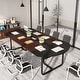 70.86" Oval Arc Conference Table, Large 6FT Meeting Tables for Home ...
