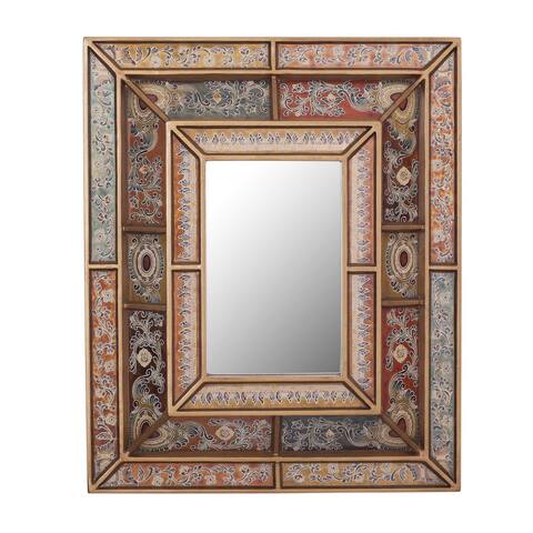 Handmade Bright Eclipse Bronze leaf wall mirror (Peru) - Overstock ...