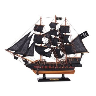 Wooden Black Pearl Black Sails Limited Model Pirate Ship - 15" - Bed ...