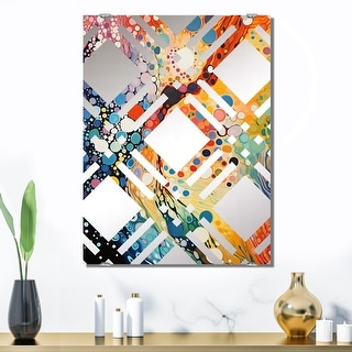 Designart "Colorful Ink River Microscopic Fantasia III" Abstract Shapes ...
