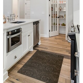 MYSTIC TILE CHOCOLATE Kitchen Mat By Kavka Designs - Bed Bath & Beyond ...