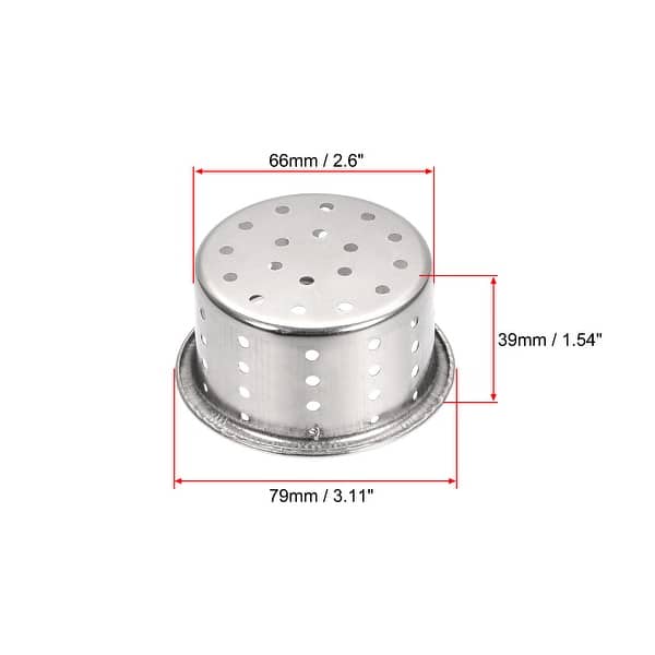 Basin Sink Strainer Basket with Handle Stainless Steel 79mm Diameter ...