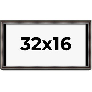 32x16 Shadow Box Frame Brown Cherry | 2.625 Inches Deep Pine Wood - Bed ...
