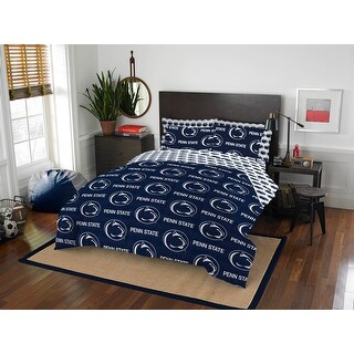 NCAA Penn State Nittany Lions Rotary 7 Piece Full Bed in a Bag Set ...