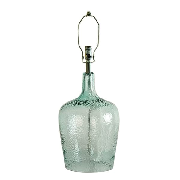 19"h Artisanal Hand-Blown Aqua Green Sea Glass Coastal Style Table Lamp ...