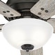 Hunter 60" Reveille Noble Bronze Ceiling Fan with LED Light, Pull Chain ...