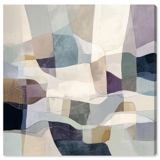 Soft Geometric Shapes I Modern Art Wrapped Canvas Print by Art Remedy ...