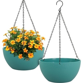 12 inch Large Hanging Planters for Indoor Outdoor Plants - 12inch 2pcs ...