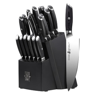 Knife Block Set - Kitchen Knife Set with Block, Honing Steel and Shears ...