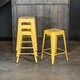 Loft Gold 24 Inch Metal Counter Stool - 4 Piece - Bed Bath & Beyond ...