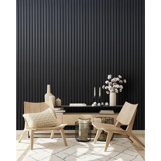 94 in. x 23.6 in x 0.8 in. Acoustic Vinyl Wall Cladding Siding Board ...