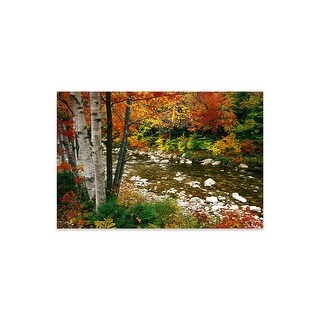 Autumn Landscape, Swift River, White Mountains, New Hampshire, USA ...
