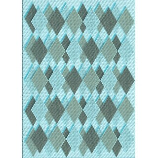 Ahgly Company Machine Washable Transitional Tron Blue Area Rugs - Bed ...