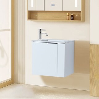 Topcraft 22-inch Wall Mount Bathroom Vanity with Sink - 22" - Bed Bath ...