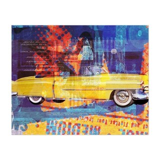 Abstract automotive Yellow Cadillac Collage Car Cars Art Print/Poster ...