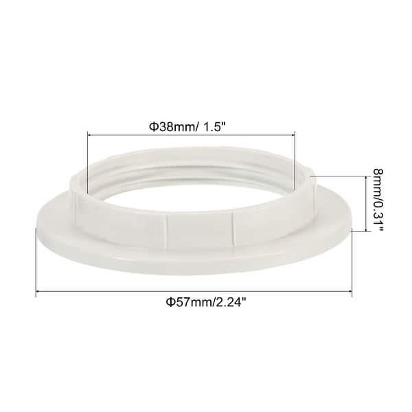 E26/E27 Light Socket Rings, Lamp Shade Holder Adapter Ring, White - Bed ...