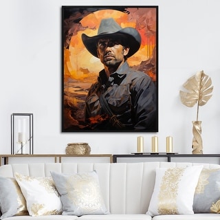 Designart "Western Rugged West" Western Framed Wall Art Living Room ...