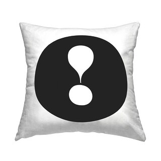 Stupell Black Exclamation Initial Decorative Printed Throw Pillow ...