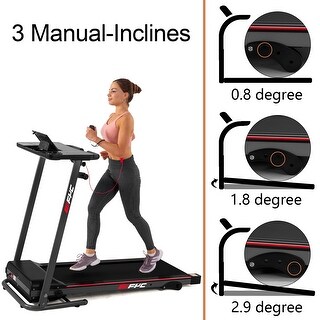 Folding Treadmill with Desk - 2.5HP Compact Electric Treadmill - Bed ...