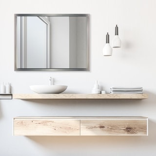 18" X 24" Rectangle Wooden Wall Mirror - 18" x 24" - Bed Bath & Beyond ...