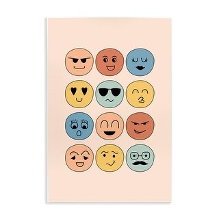 Stupell Various Expression Smileys Wall Plaque Art Design By JJ Design ...