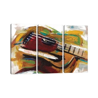 iCanvas "Colorful Guitar" by Andy Beauchamp 3-Piece Canvas Wall Art Set ...