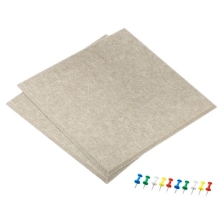 6Pcs Felt Pin Board Tile Self Adhesive Square Wall Bulletin Push Pin ...