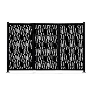 HighlanderHome Freestanding Modular Metal Privacy Screen, 4FtX 6Ft ...