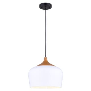 Raphael 1 Light Pendant, White Finish - Bed Bath & Beyond - 40222771