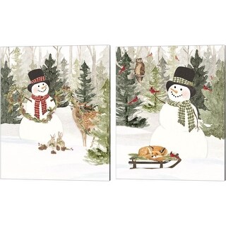 Tara Reed 'Christmas in the Woods A' Canvas Art (Set of 2) - Bed Bath ...