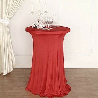 Cocktail Table Cover Natural Wavy Drapes Spandex 32" x 43" Red - Bed ...