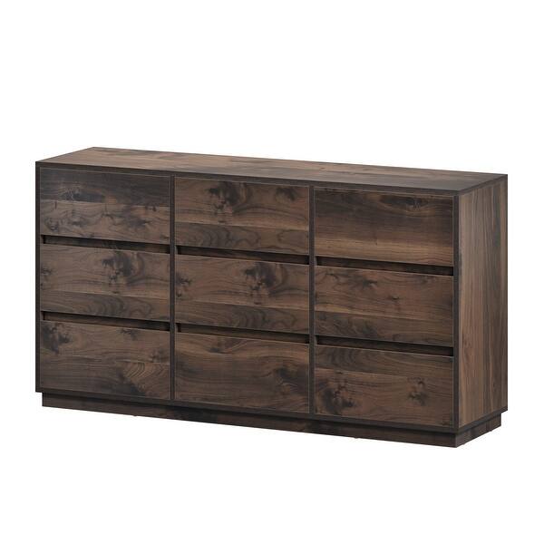 Dark Brown Modern 9 Drawers Dresser - Bed Bath & Beyond - 36046606