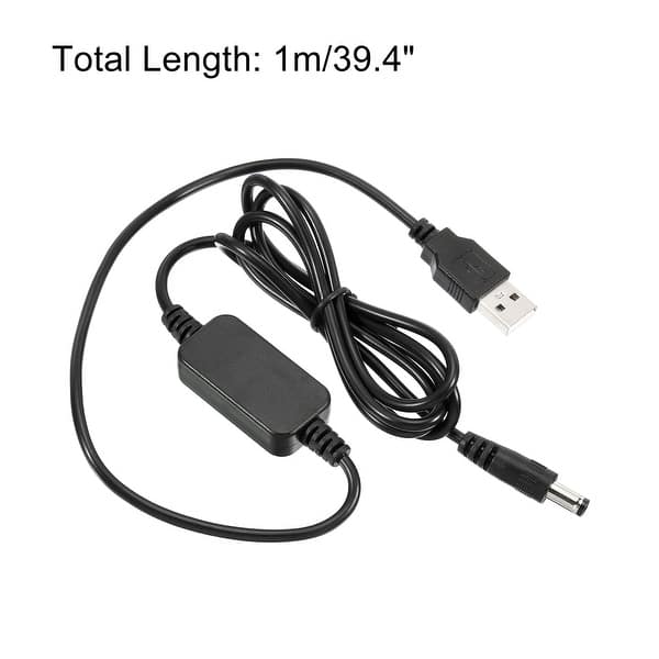 12W 2A USB Step Up Voltage Converter 5V to DC 12V Jack 5.5x2.5mm Power ...