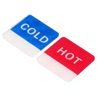 Self Stick Hot/Cold Water Label, Acrylic Waterproof Adhesive Sticker ...