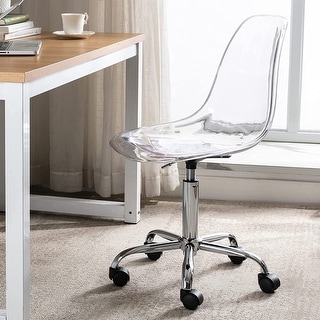 Acrylic Swivel adjustable height Armless Home office Rolling Chair ...