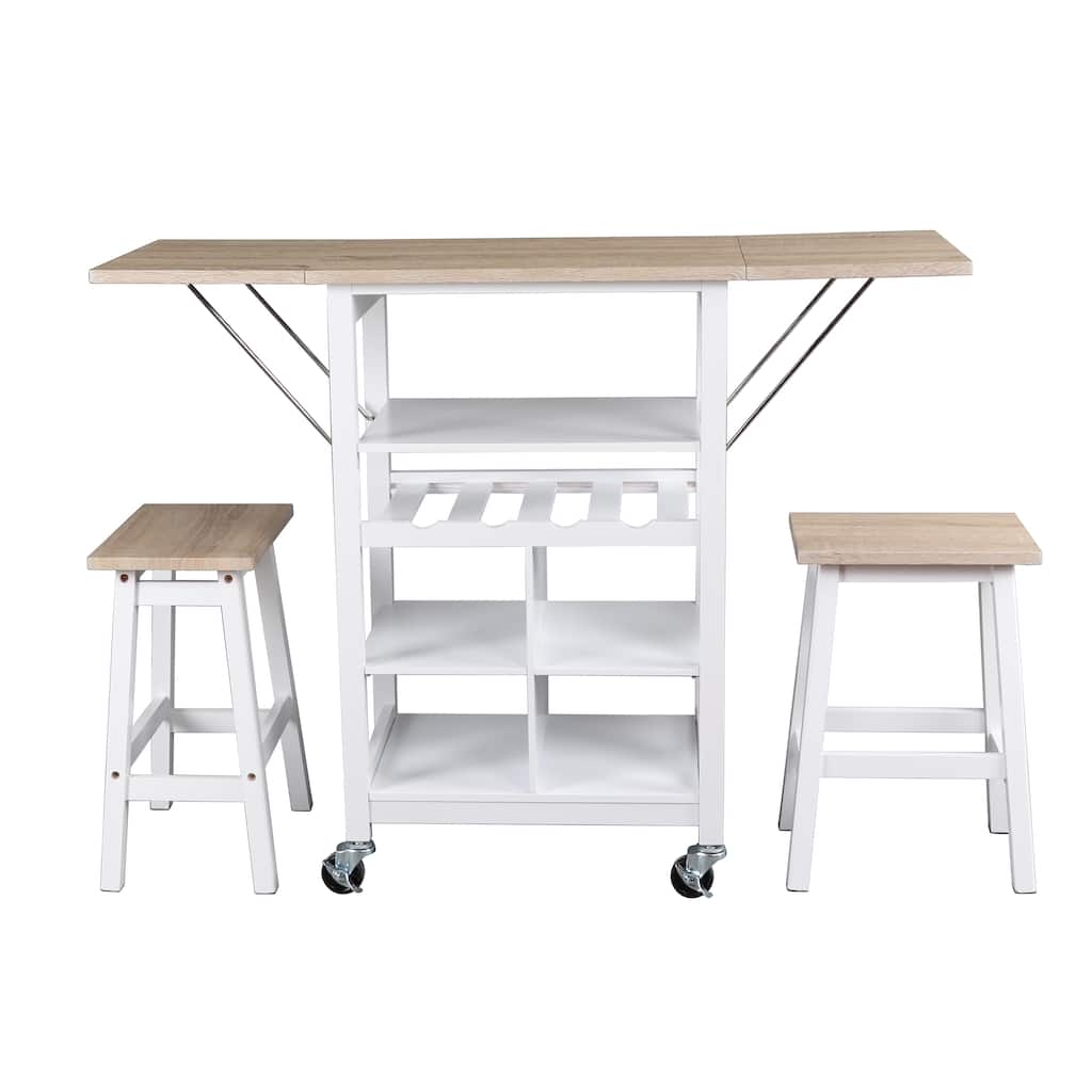 Emery Storage 3-pc. Table and Stools Dining Set - Overstock - 31722409