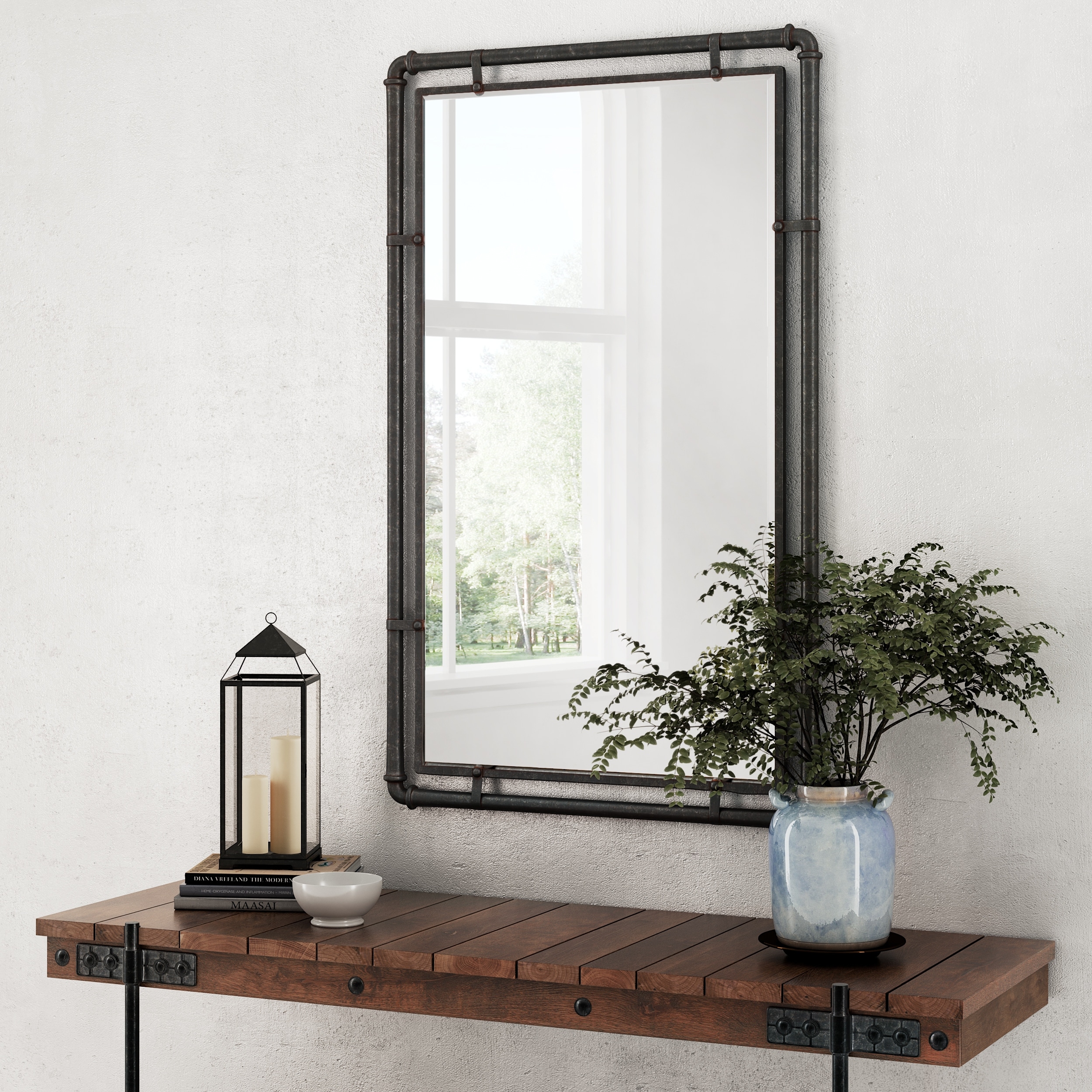 CosmoLiving by Cosmopolitan Metal Oval Wall Mirror - Black or Gold - On ...