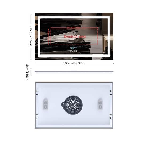 Bluetooth LED Bathroom Mirror Music Speaker Wall Vanity Mirror with ...