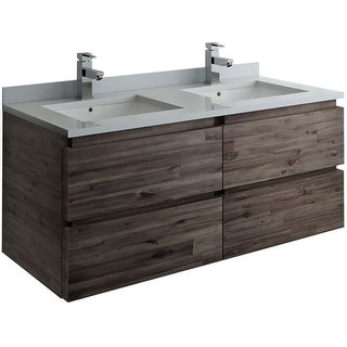 Fresca Formosa 46" Double Wall Mounted Wood Vanity Cabinet Only - Less ...