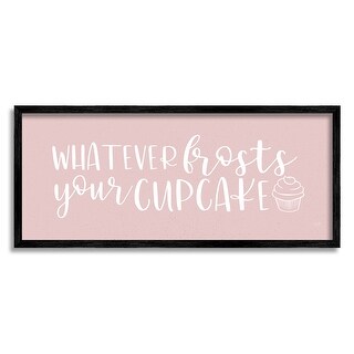 Stupell Whatever Frosts Your Cupcake Silly Dessert Calligraphy Framed ...