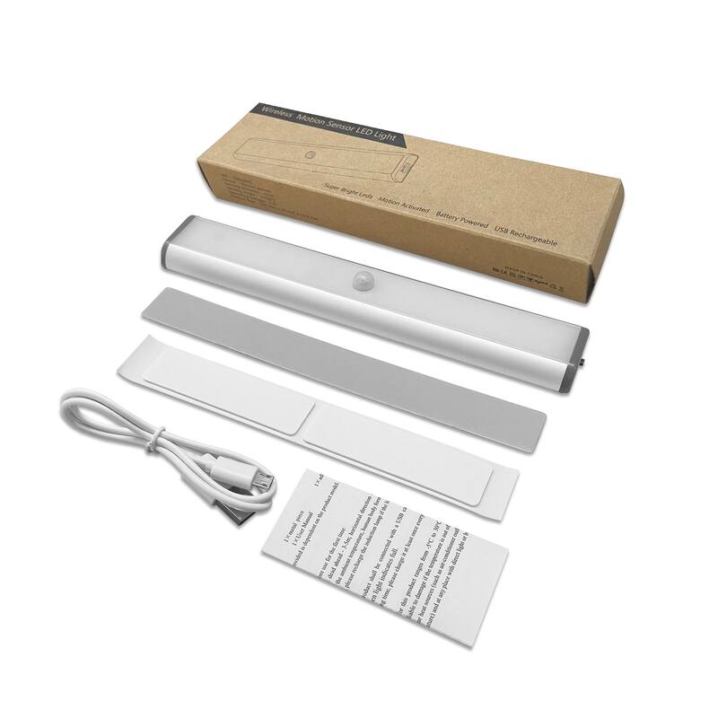 LEPOTEC 7Inch 20LED Cool Wireless Under Cabinet Light 2Set - Silver ...