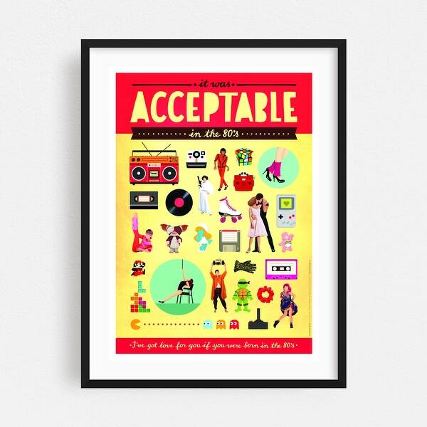 Acceptable in the 80s Illustrations Dorm Art Music Art Print/Poster ...