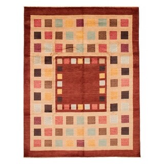 ECARPETGALLERY Hand-knotted Ziegler Copper Wool Rug - 8'1 x 10'3 - Bed ...