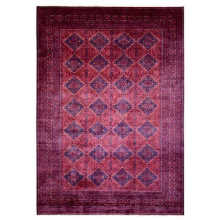 Hand Knotted Red Tribal & Geometric with Wool Oriental Rug (8'2" x 11'5 ...