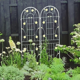 2 Pack Metal Garden Trellis 71"x19.7"Rustproof Trellis for Climbing ...
